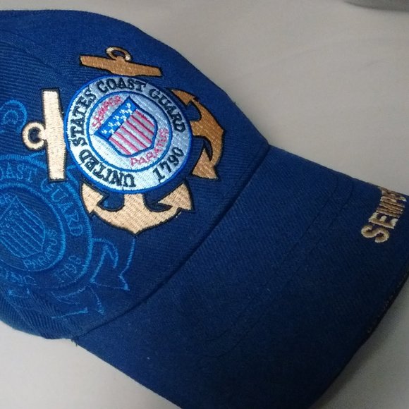 Accessories | Us Coast Guard Embroidered Logo Semper Paratus Hat Navy ...